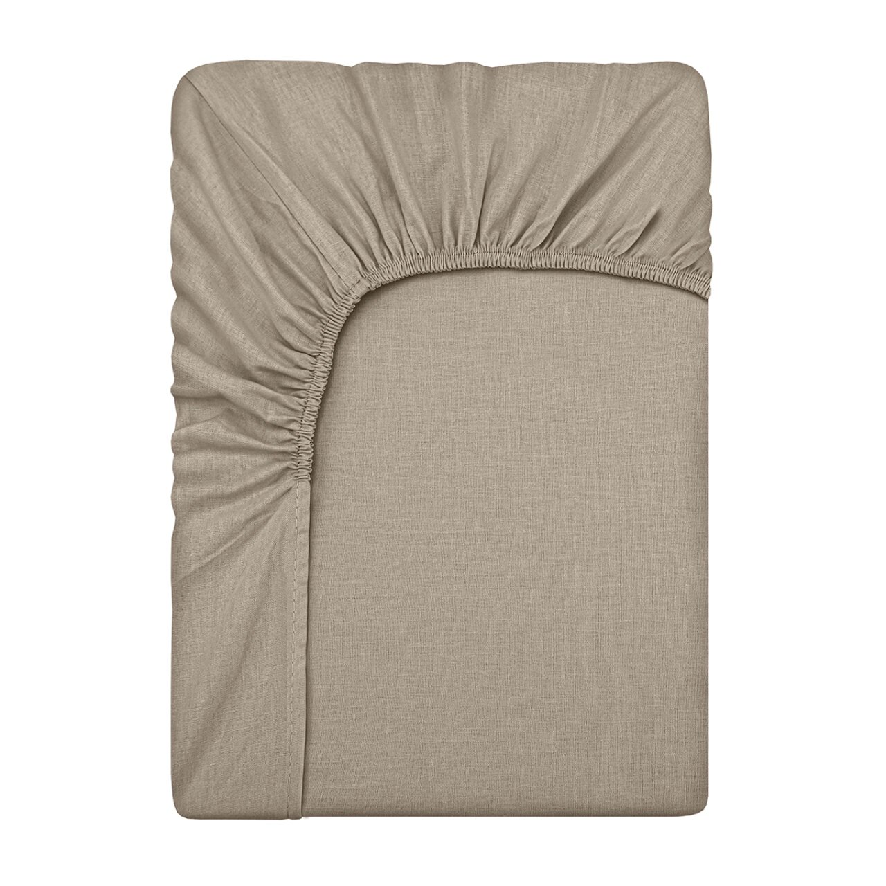 Простыня на резинке Bravo 90x200 см поплин хлопок 110 г/м² кофейного оттенка