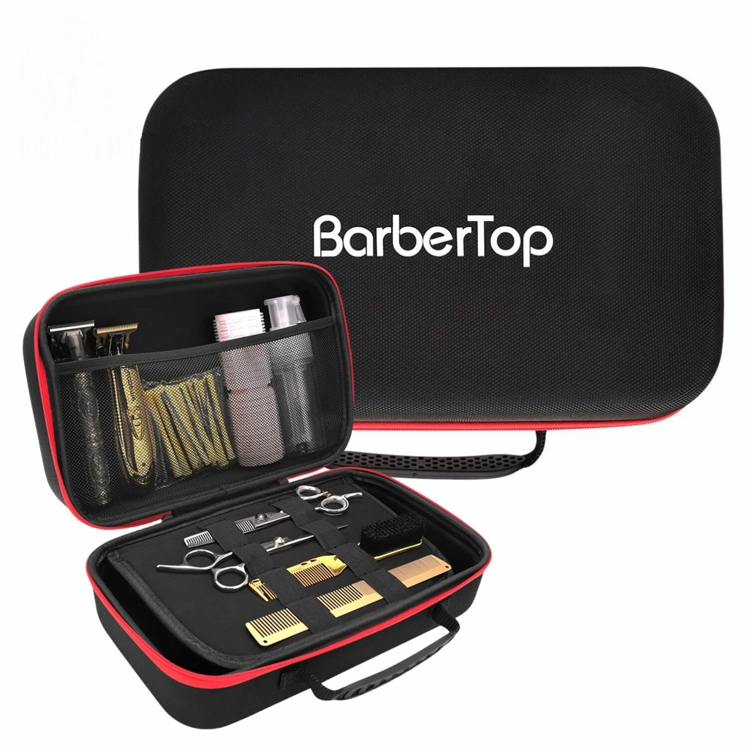 Чемодан для парикмахерских инструментов BarberTop, 30х19х12 см, черный