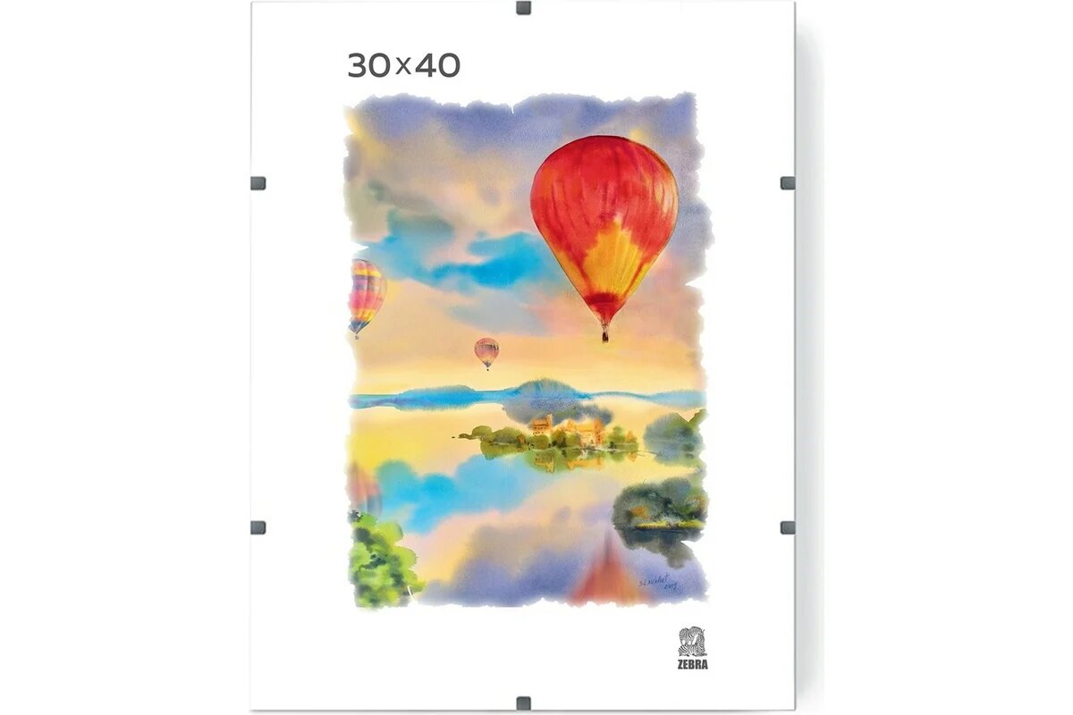 PS_Клип Фоторамка-клип Зебра 30x40 см X7483939, элегантный дизайн для интерьера гостиной