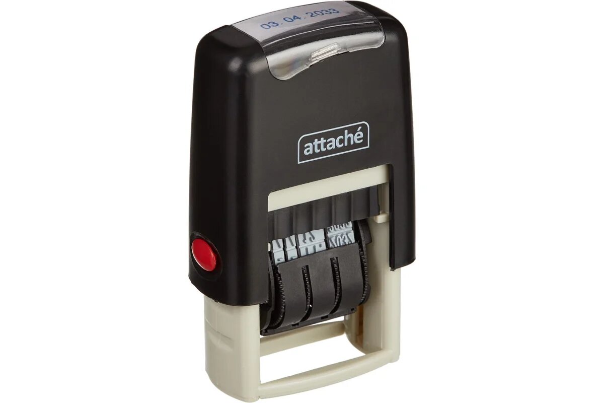 Attache 7810 Автоматический пластиковый датер 3 мм шрифт, месяц цифрами, оттиск 3x20 мм