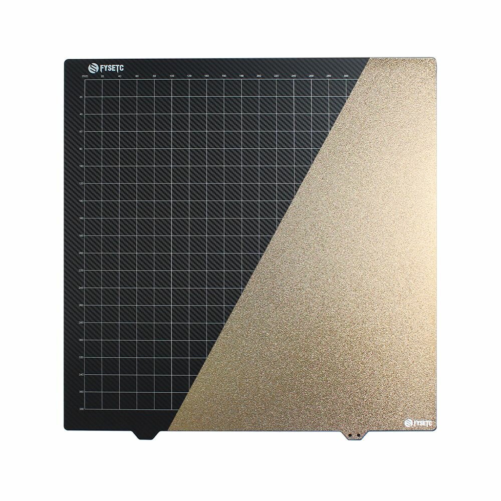 Платформа 3D-печати PEI 430x430 мм, двухстороннее порошковое покрытие PEI + гладкая поверхность из углеродного волокна, совместима с Neptune 3 Max, Neptune 4 Max, Kobra 2 Max