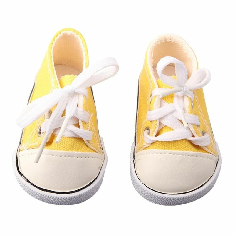 BJD Кеды для кукол, длина подошвы 7,5 см, Жёлтый Обувь для кукол