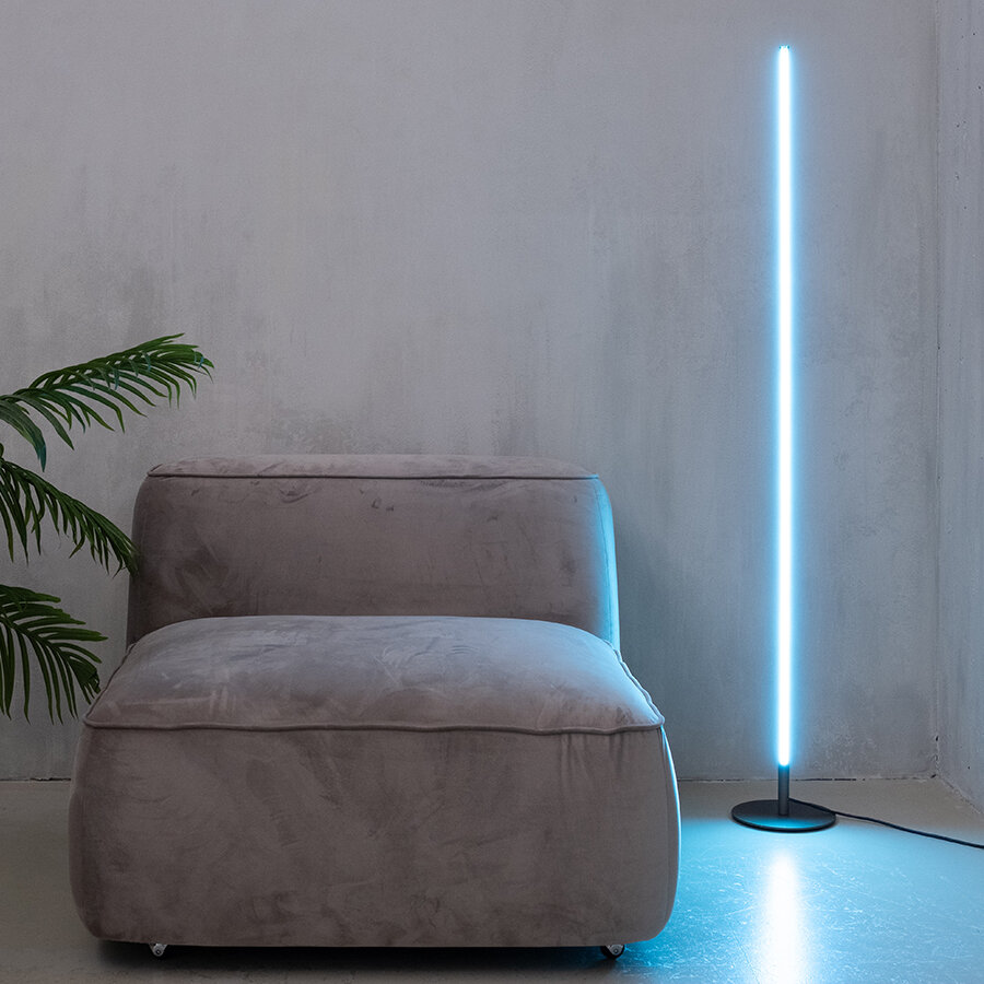 Торшер напольный, умный, Attrarre RGB LED, светодиодный светильник серебристый