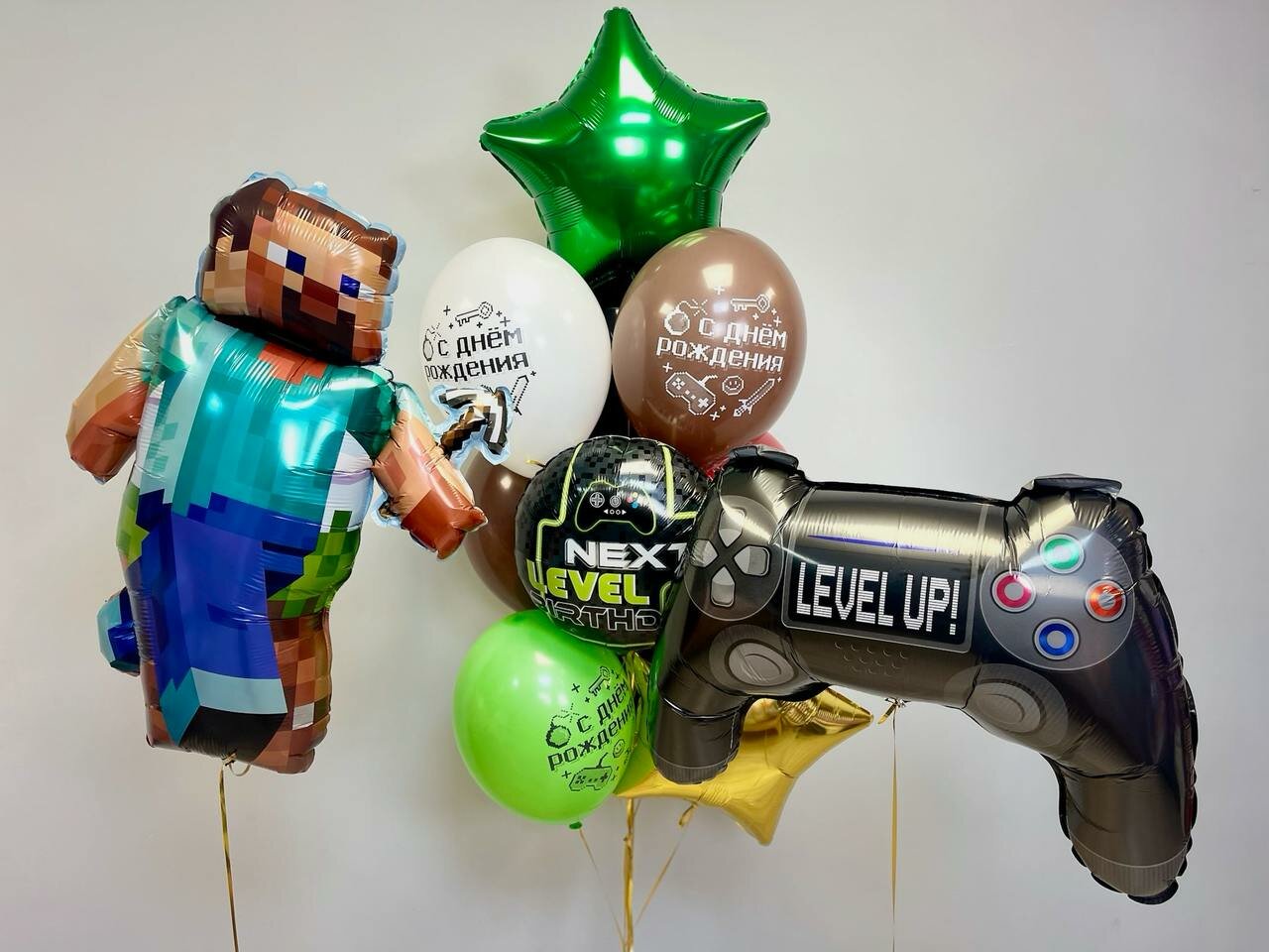 Воздушные шары с гелием, шарики воздушные "Майнкрафт" №2270