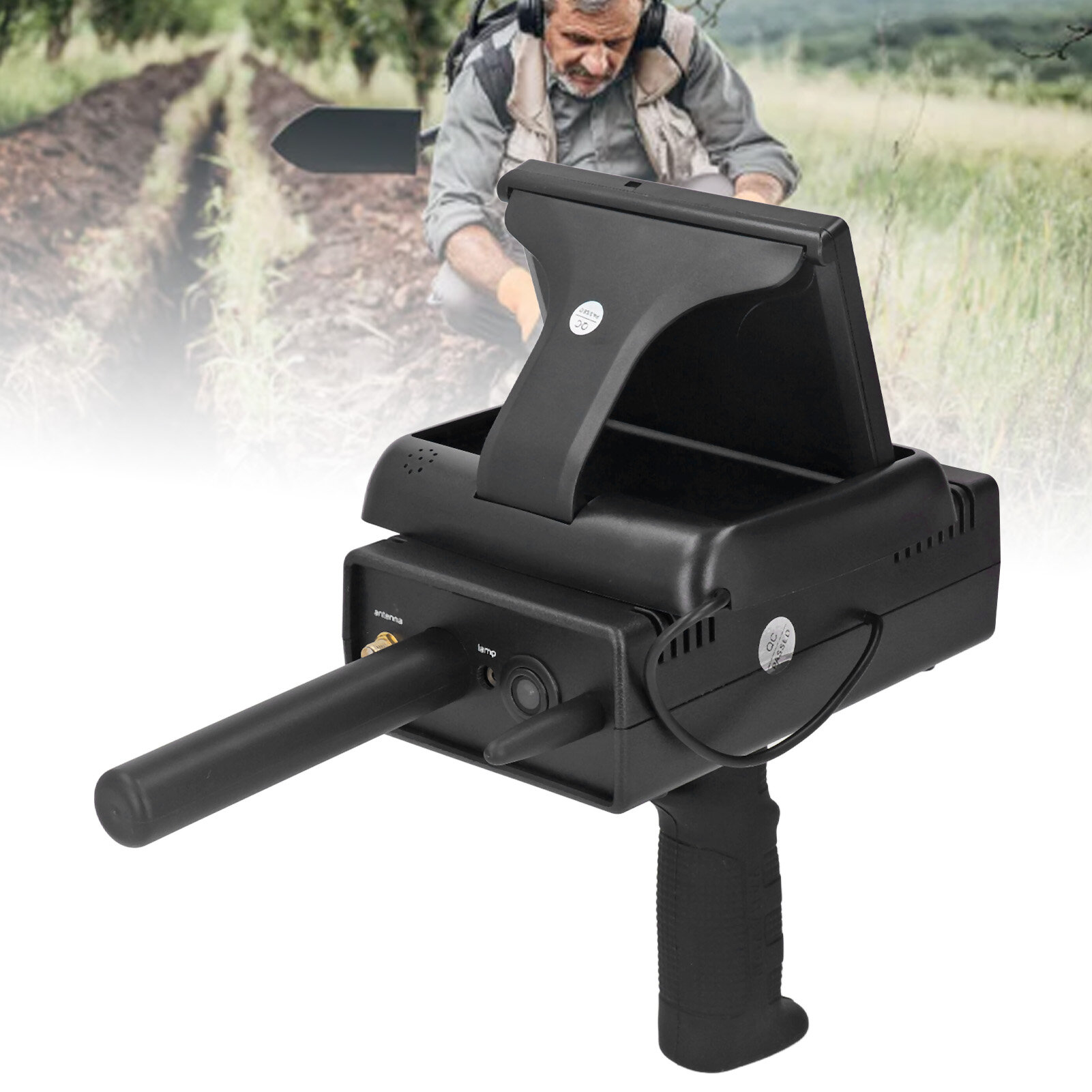 Металлоискатель сверхдальнего радиуса действия 3D Профессиональный высокоточный металлоискатель со складным экраном AC100–240V UK Plug