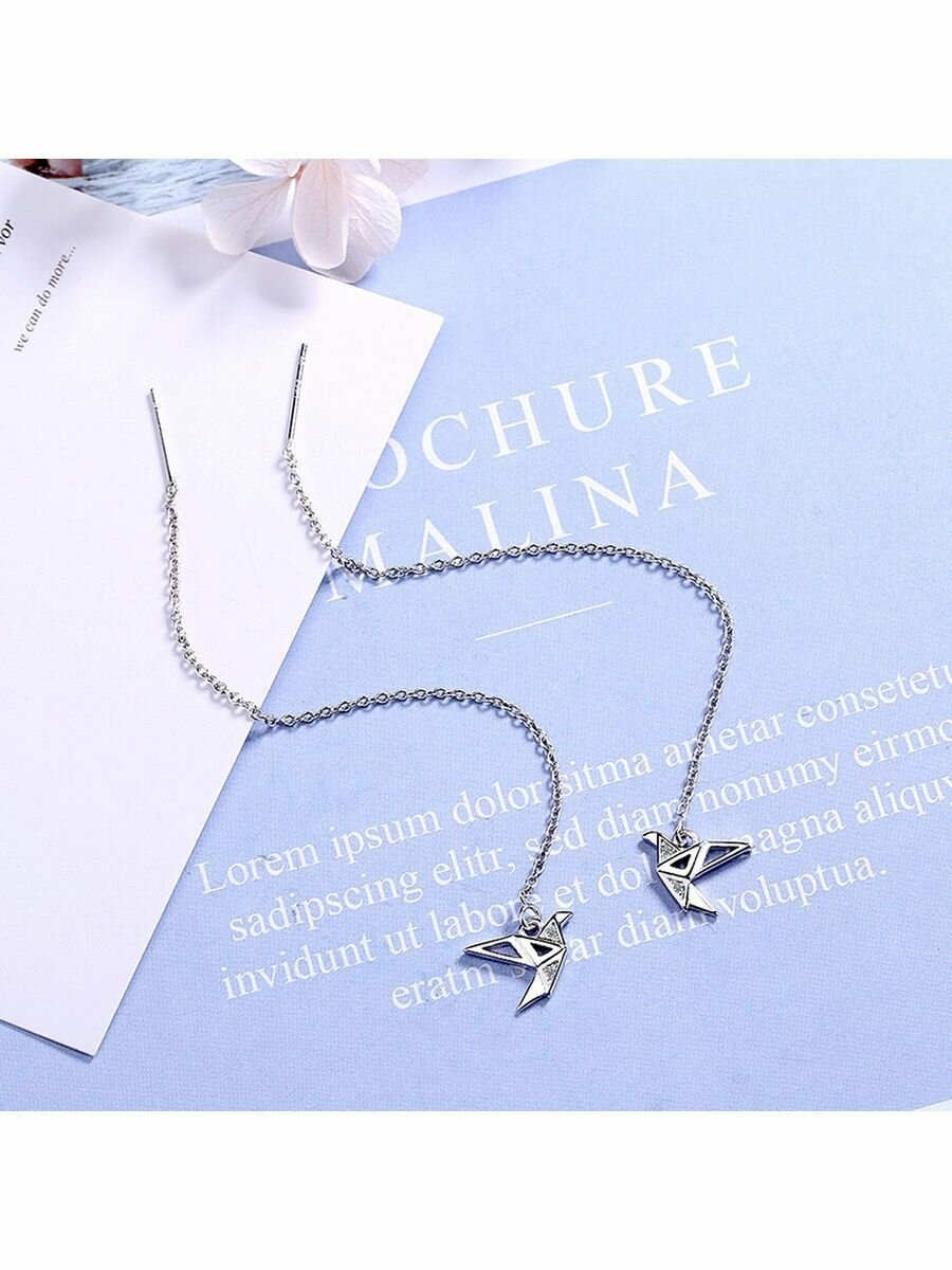 Серьги пусеты, кристалл