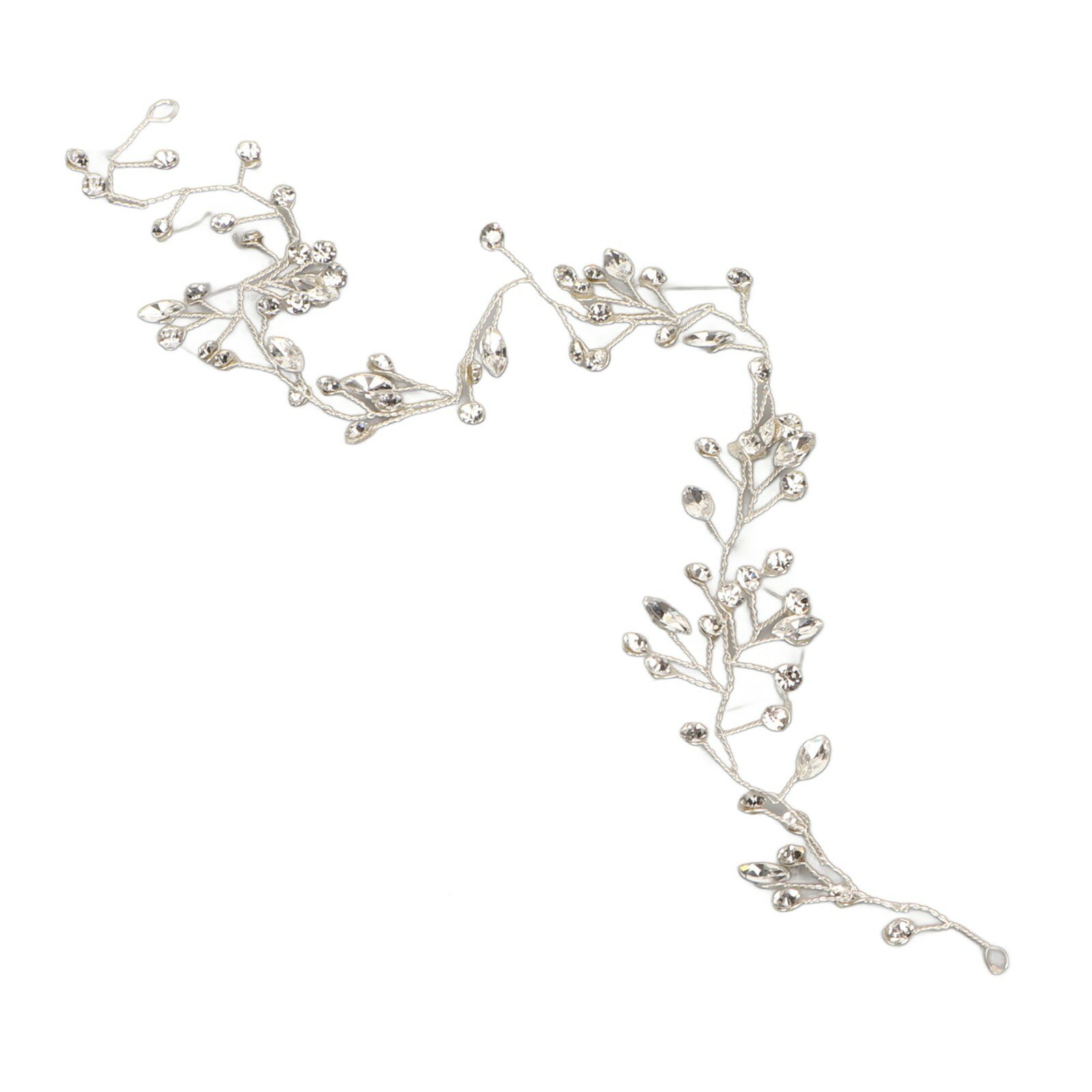 Лоза для волос со стразами 14,8 дюйма, длинная стильная элегантная прочная проволока из сплава, кусок волос с кристаллами для вечеринки, свадебной церемонии