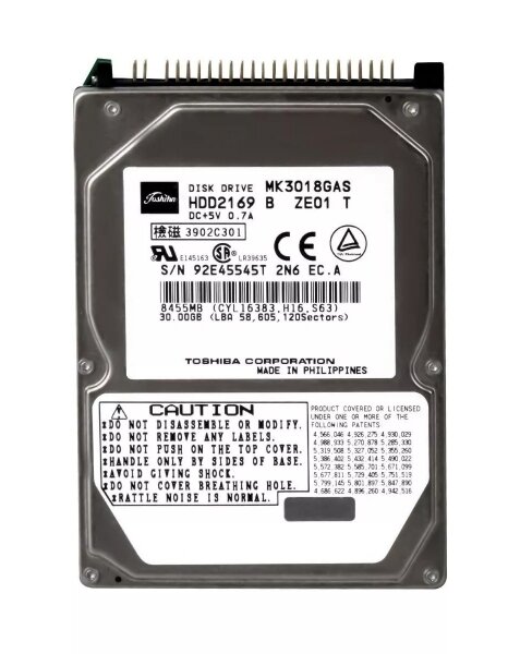 Жесткий диск Toshiba MK3018GAS 30Gb 4200 IDE 2,5" HDD