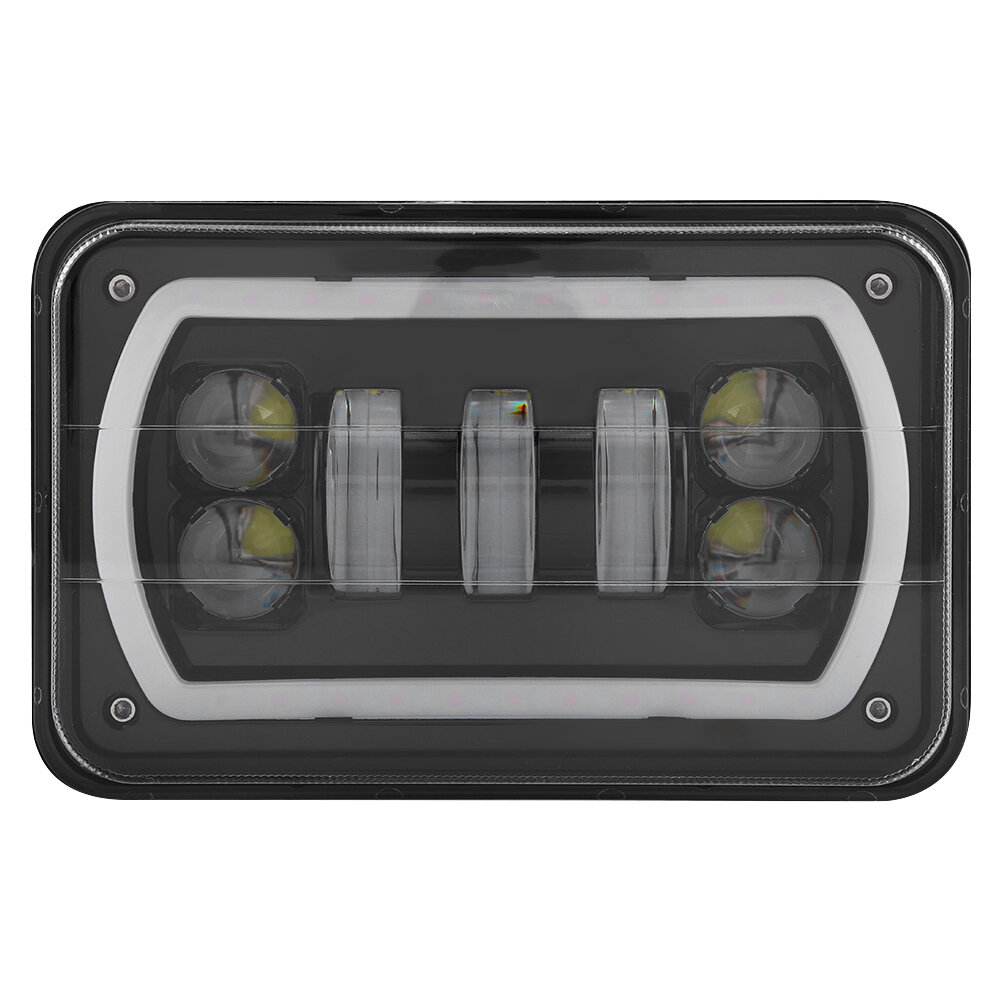 Фара светодиодная 4 6 квадратная ближний/дальний свет белый ореол для Ford Mustang