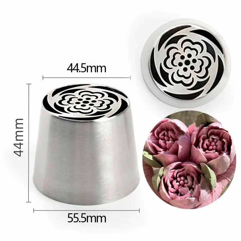 Большая кондитерская насадка для зефирных тюльпанов, нержавеющая стальA