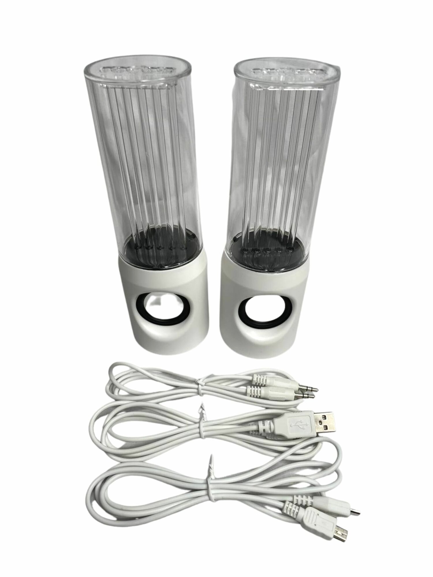 Музыкальные колонки для компьютера, телефона, телевизора 2 шт Белые