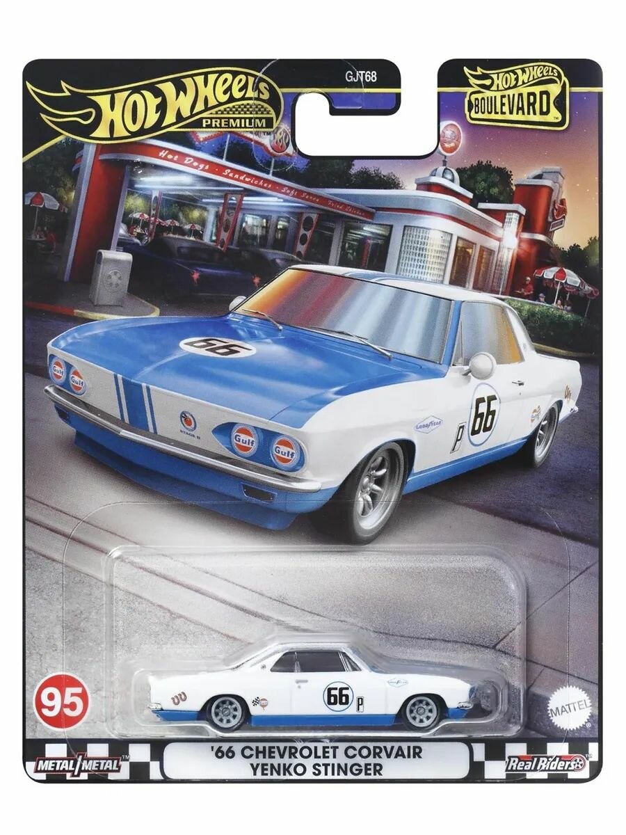 HRT69 Hot Wheels Premium Boulevard машинка металлическая игрушка коллекционная масштабная модель премиальная 66 Chevrolet Corvair Yenko Stinger