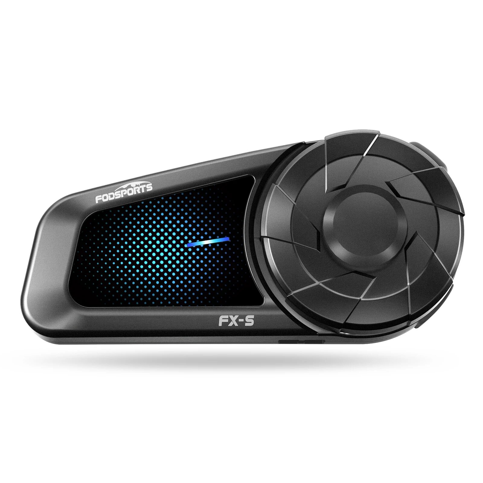 Fodsports FX-S Bluetooth-гарнитуры для шлема Мотоциклетный домофон BT 5,4 Беспроводной Comunicator Мото переговорный телефон 1000 м Водонепроницаемый, Black