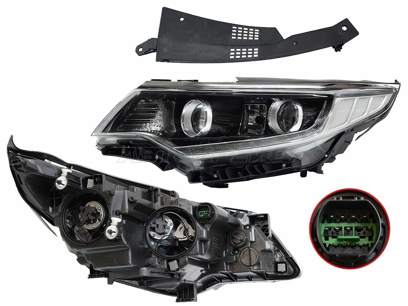 Фара левая, галоген, LED, комп. GT для КИА Оптима арт ST2231163LMLDEM2 SAT