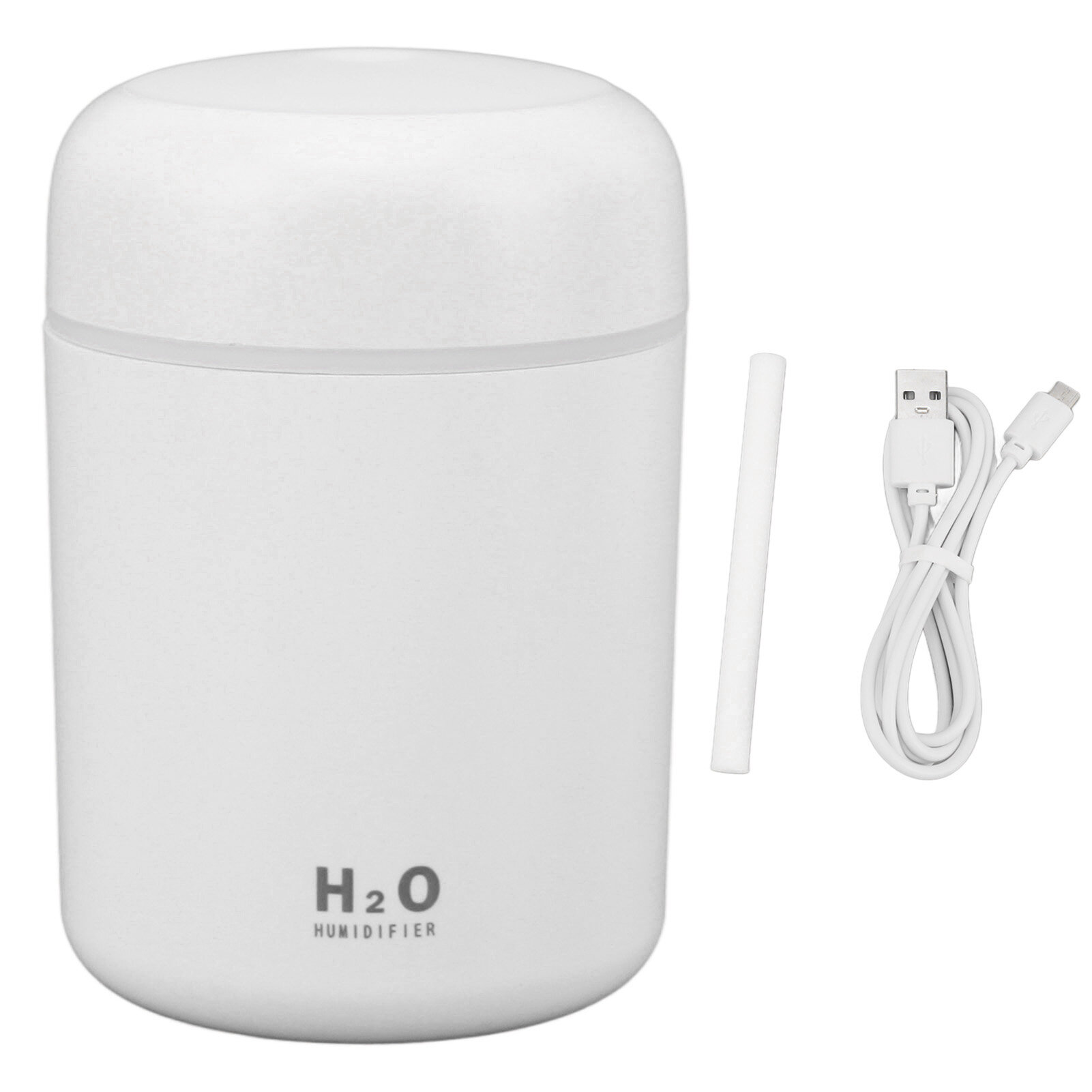 USB Mini Humidifier for Car Colorful Lighting Portable Air Freshener Mute Diffuser White