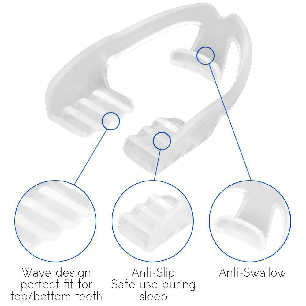 Капы для зубов от скрежета зубами, ночные протекторы для зубов от бруксизма, стискивания зубов, храпа, средства для сна, капа для рта с коробкой
