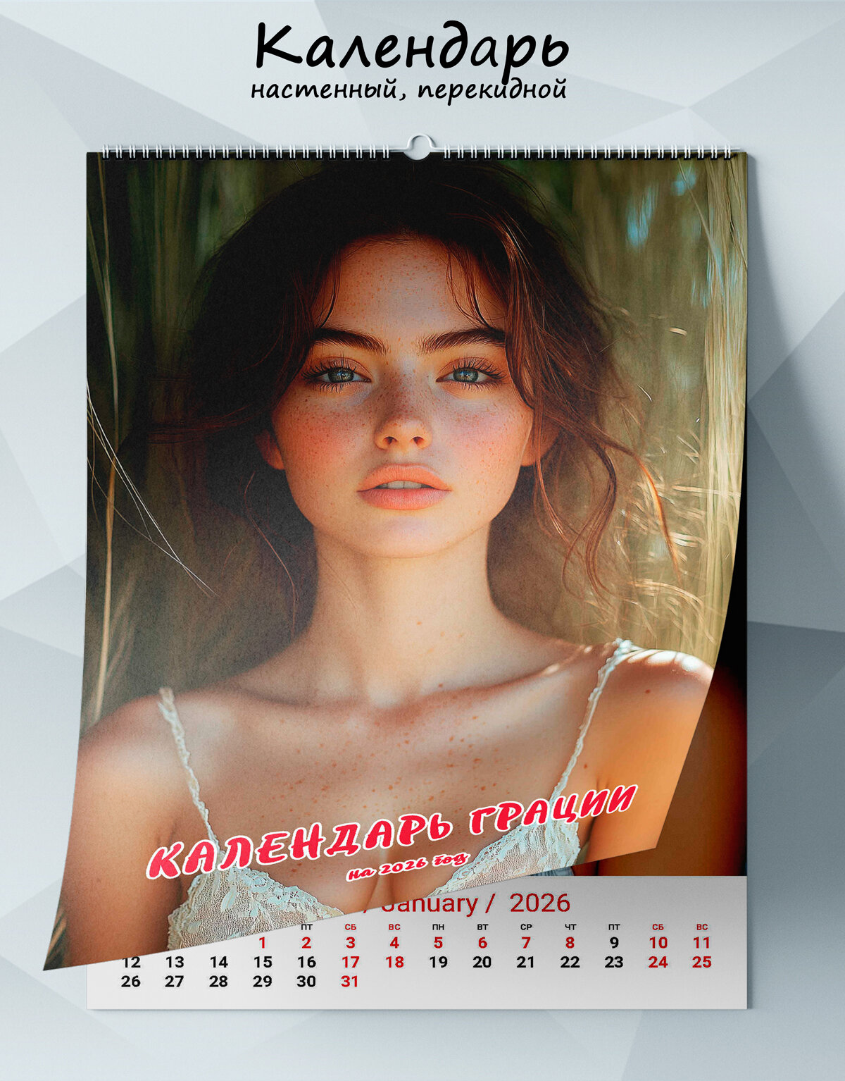 Календарь настенный, перекидной Календарь грации на 2026 год