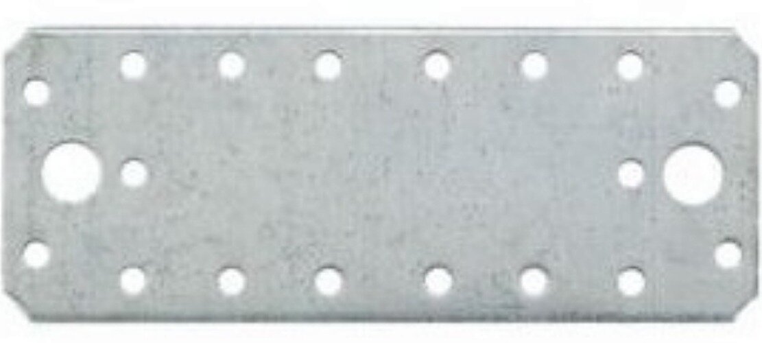 Пластина крепежная Rock Solid Connection / Рок Солид Коннекшн для деревянных конструкций, из оцинкованной стали, размером 100×32×2мм / строительство и ремонт