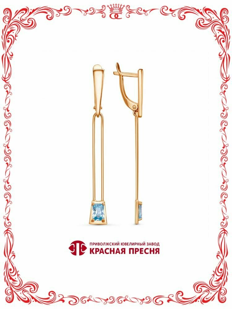 Серьги, фианит