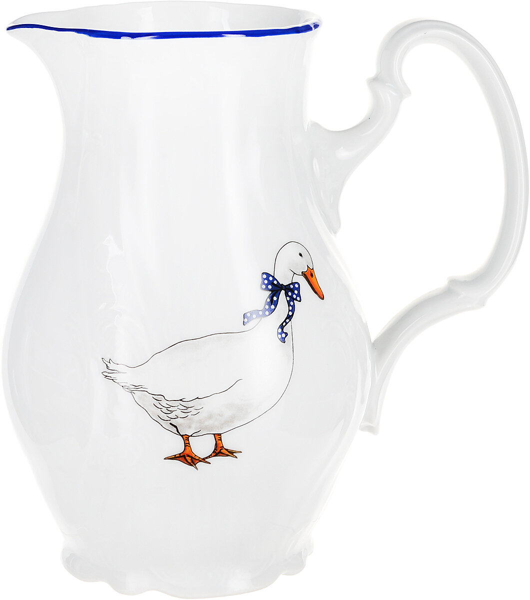 Кувшин 1000 мл; "Bernadotte", декор "Гуси", фарфор, Thun/ БТФ0341