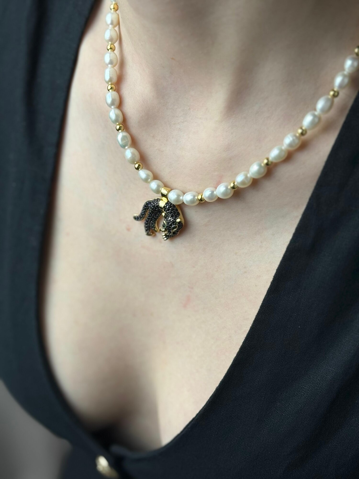 Колье, фианит