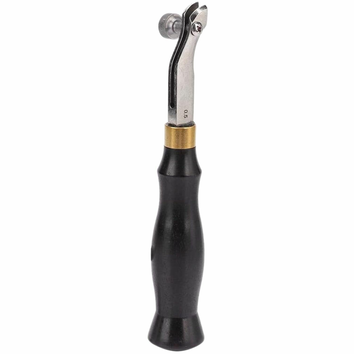 Регулируемая кожаная биговка с деревянной ручкой из нержавеющей стали, поделка своими руками