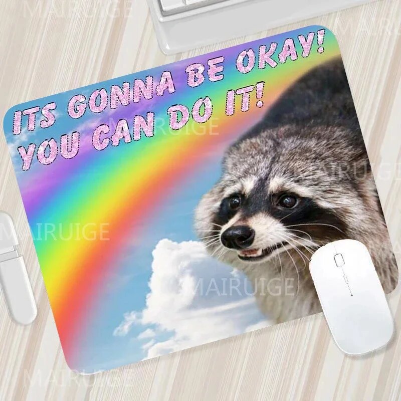 Забавный мем, маленький коврик для мыши, кавайный офисный коврик, геймерские коврики, милые настольные коврики, игровой аксессуар, мышь, стол, ковер, поверхность для компьютера