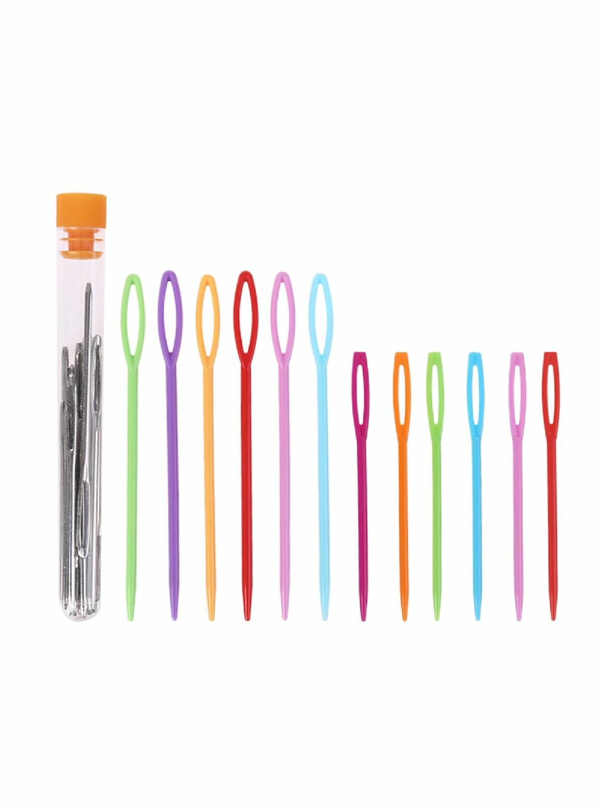 12 шт. пластиковые иглы + 18 шт. тупые иглы с большим ушком