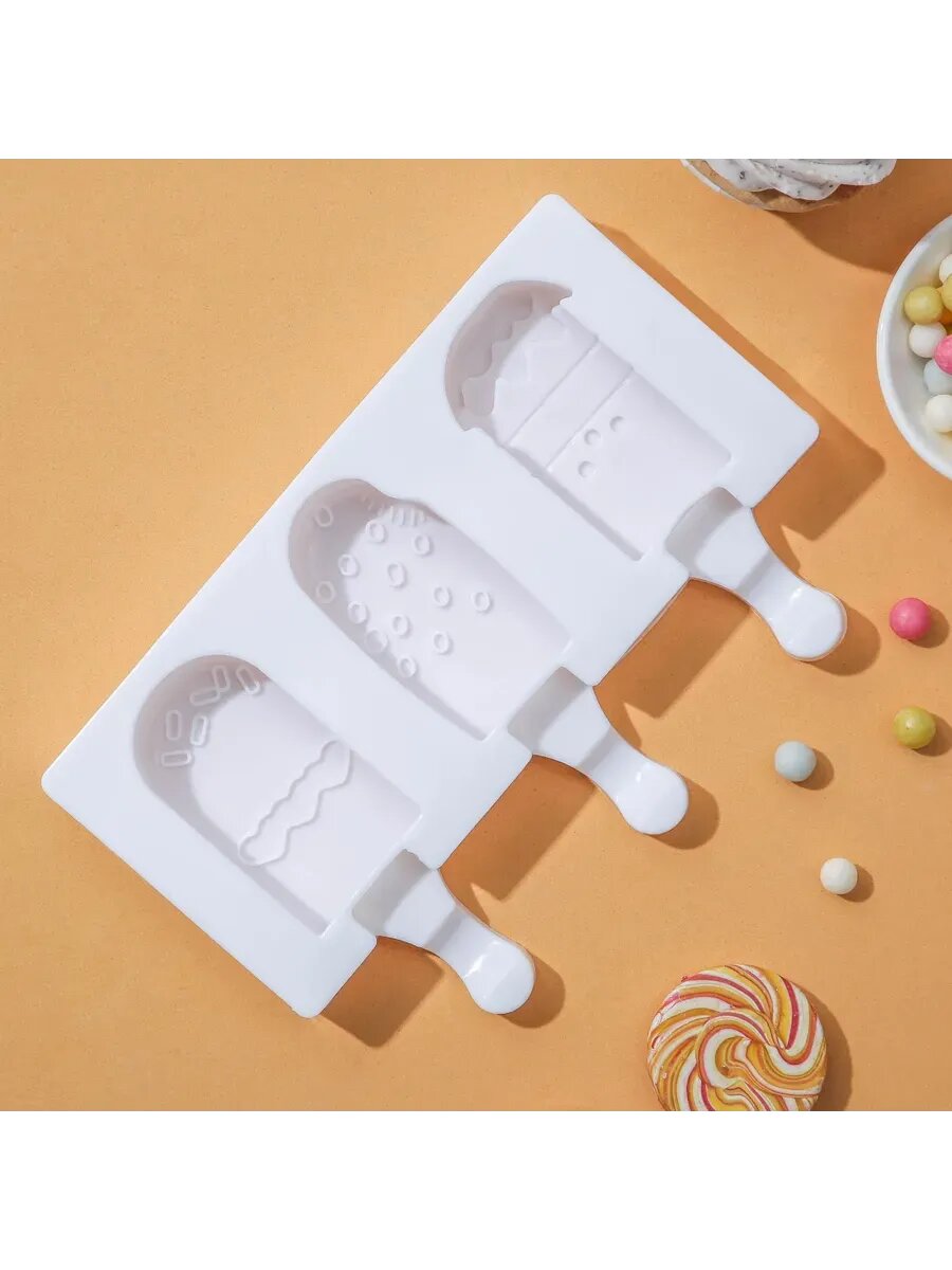 Форма силиконовая для мороженого и эскимо, «Сладости»