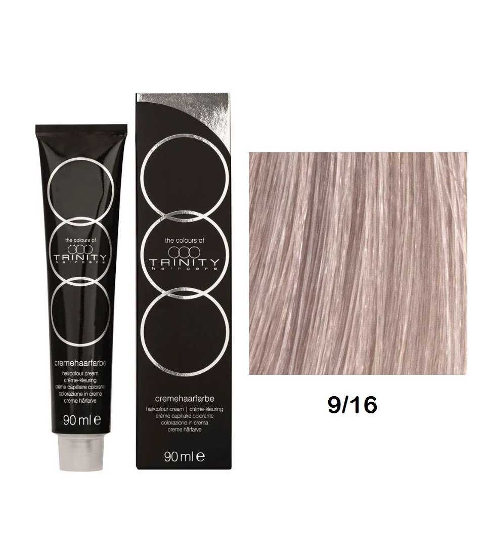 Trinity COT Тринити Стойкая краска с кератином 90 мл - COT 9/16 lichtblond asch violett Очень светлый блонд фиолетово-пепельный