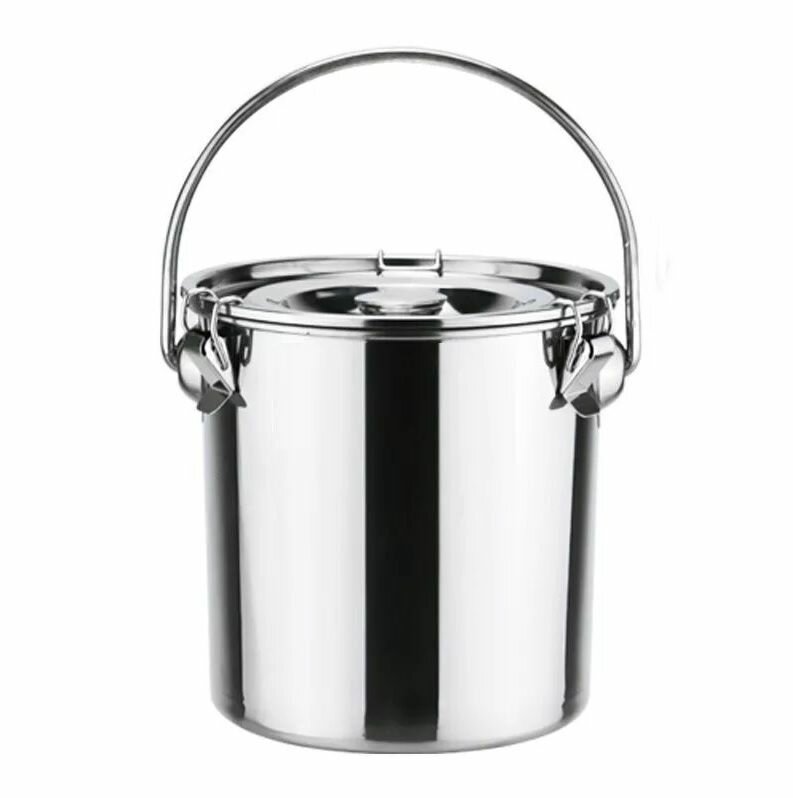 Пищевое ведро, нержавеющая сталь, 3 л, герметичная крышка, с ручкой