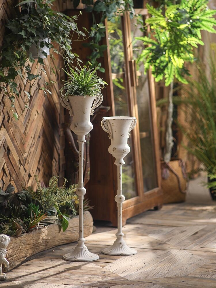 Французский ресторан украшение рабочего стола ваза открытый двор ваза для сухих цветов ретро старые ремесла