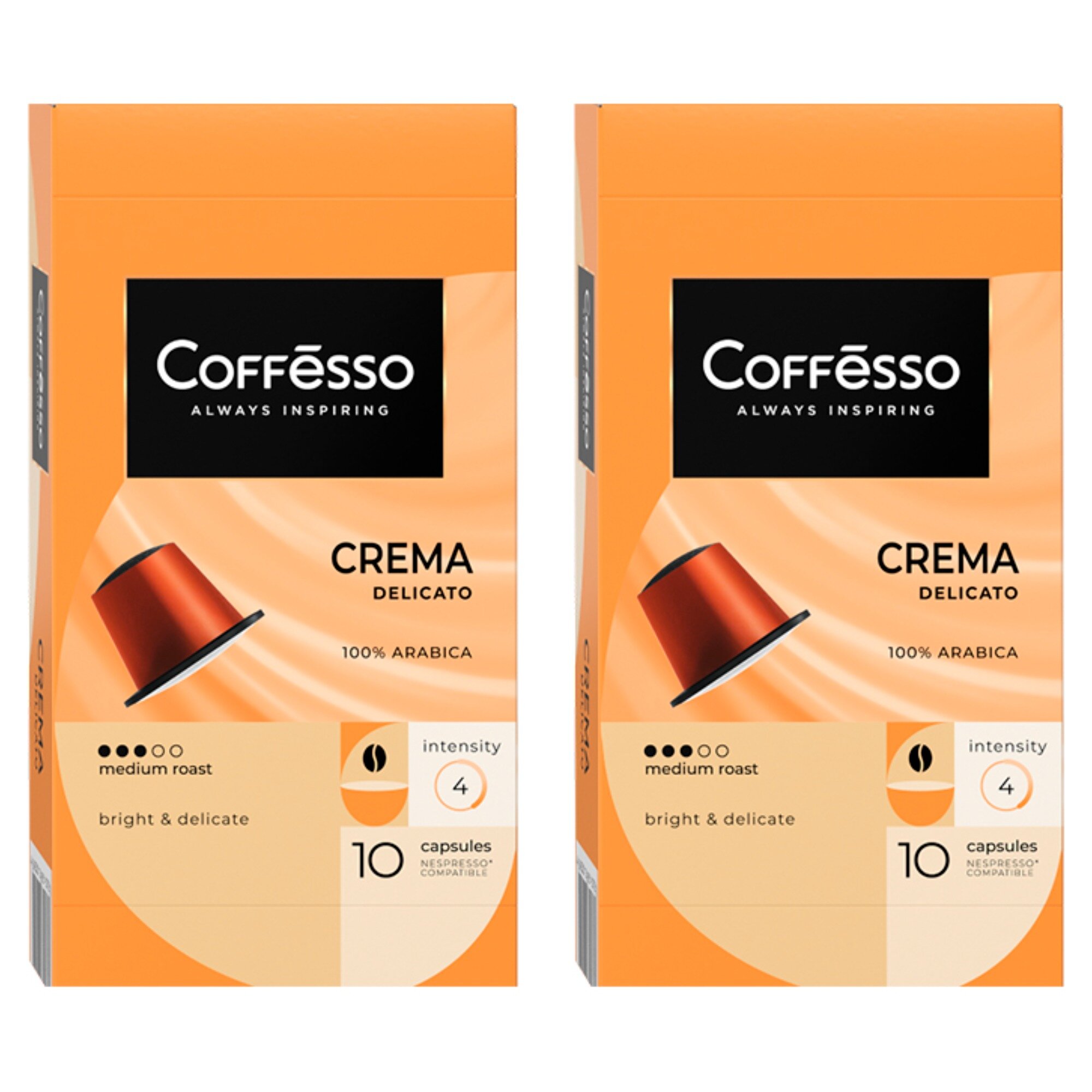 Кофе в капсулах Coffesso, Crema Delicato, 10 шт, по 5 г, 2 уп