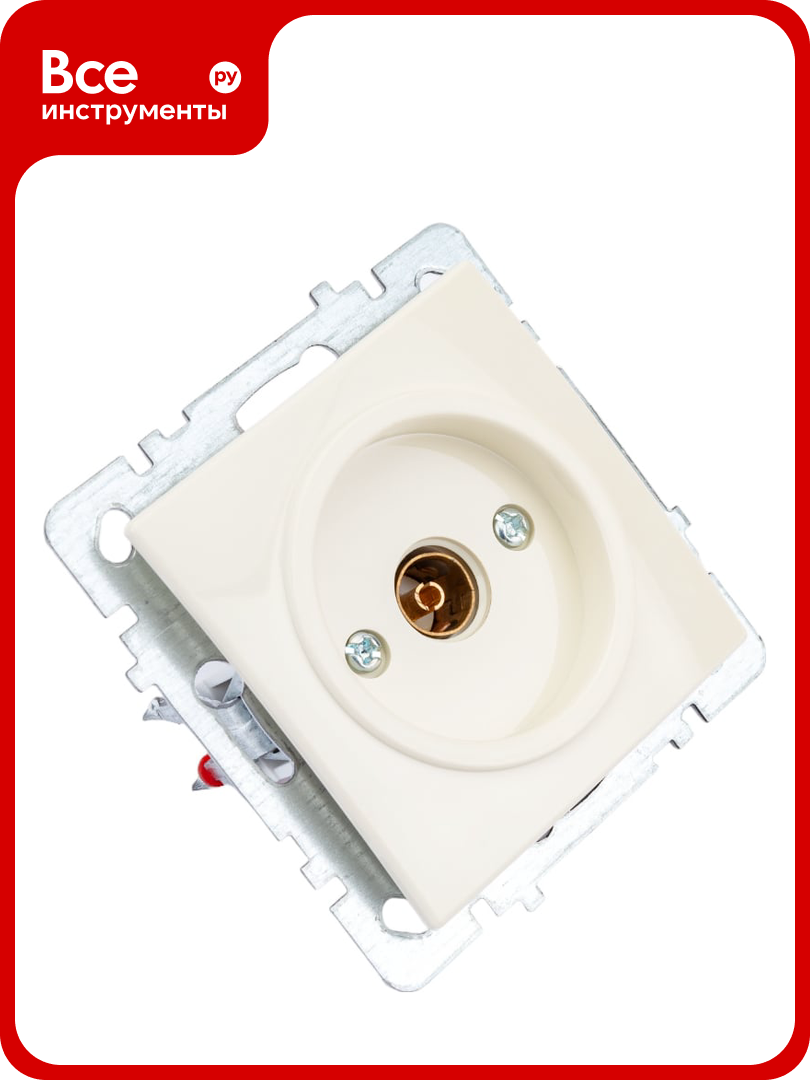 ТВ розетка Nilson проходная СУ, TOURAN-ALEGRA-THOR, кремовый 24120428