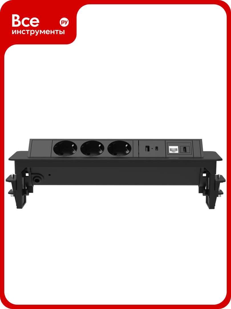 Розеточный блок FABRIKA MVK POWER BOX черный G4703-2AC1H1R