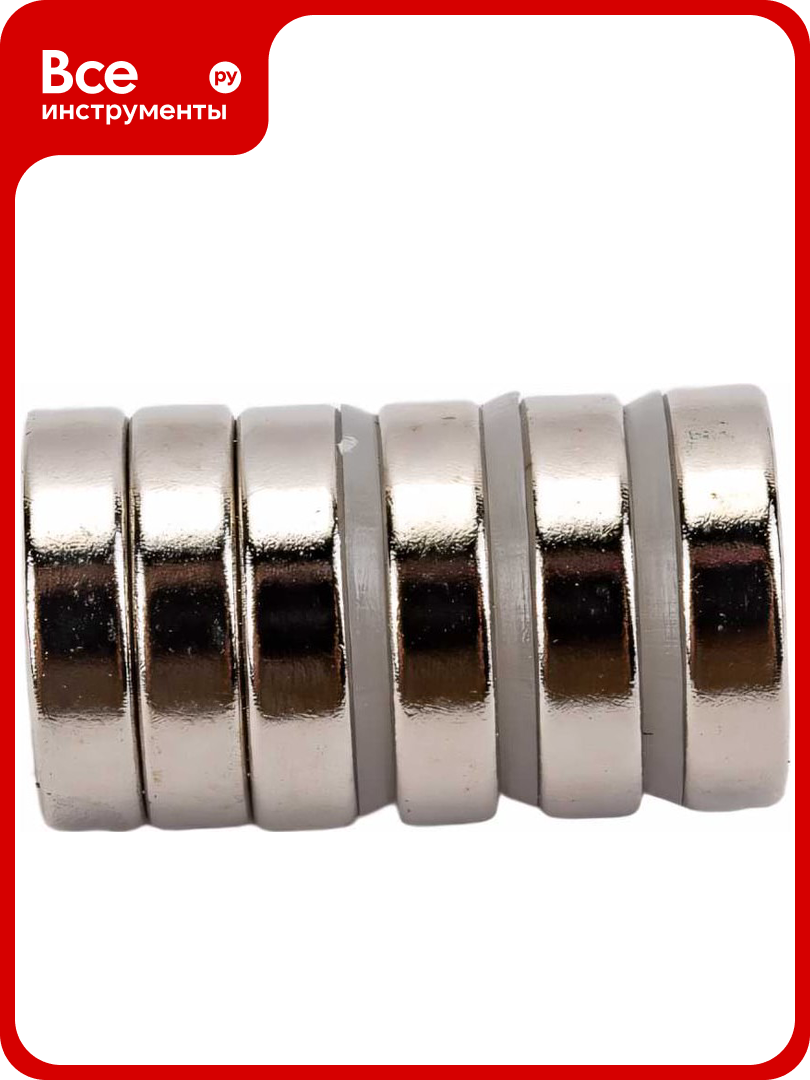 Неодимовый магнит, 6 шт. Кобальт диск 12х3 мм, блистер 918-115, 3 мм