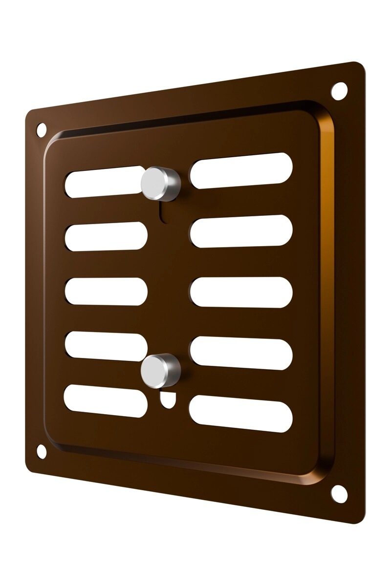 Решетка вентиляционная ERA 1010MER Metallic brown, 100x100 мм, оцинкованная сталь, коричневая