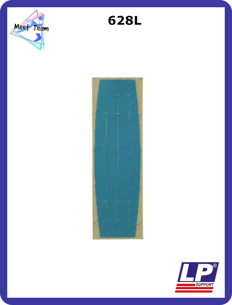 Набор кинезио тейпов MAXTAPING (LP 628L) 22 см 10 шт (синий)