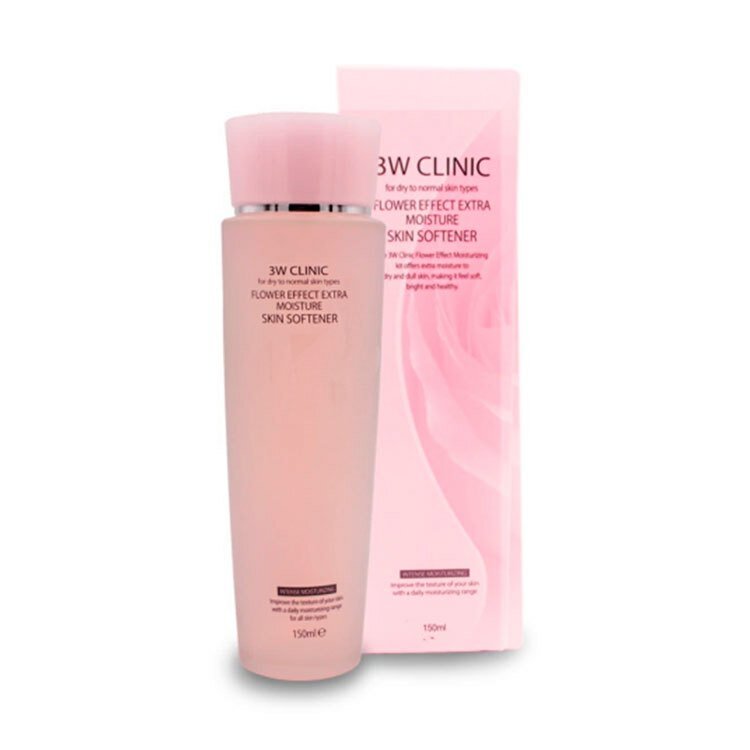3W CLINIC Увлажняющий софтнер для лица Flower Effect Extra Moisture Skin Softner