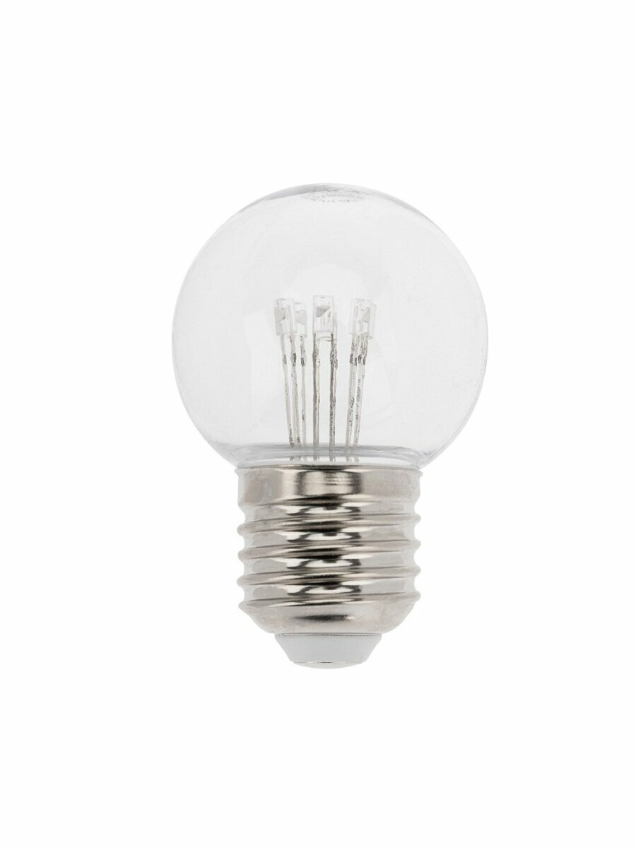 Лампа NEON-NIGHT 405-126 шар, e27, 6 LED, Ø45мм, тепло-белая, прозрачная колба, эффект лампы накаливания