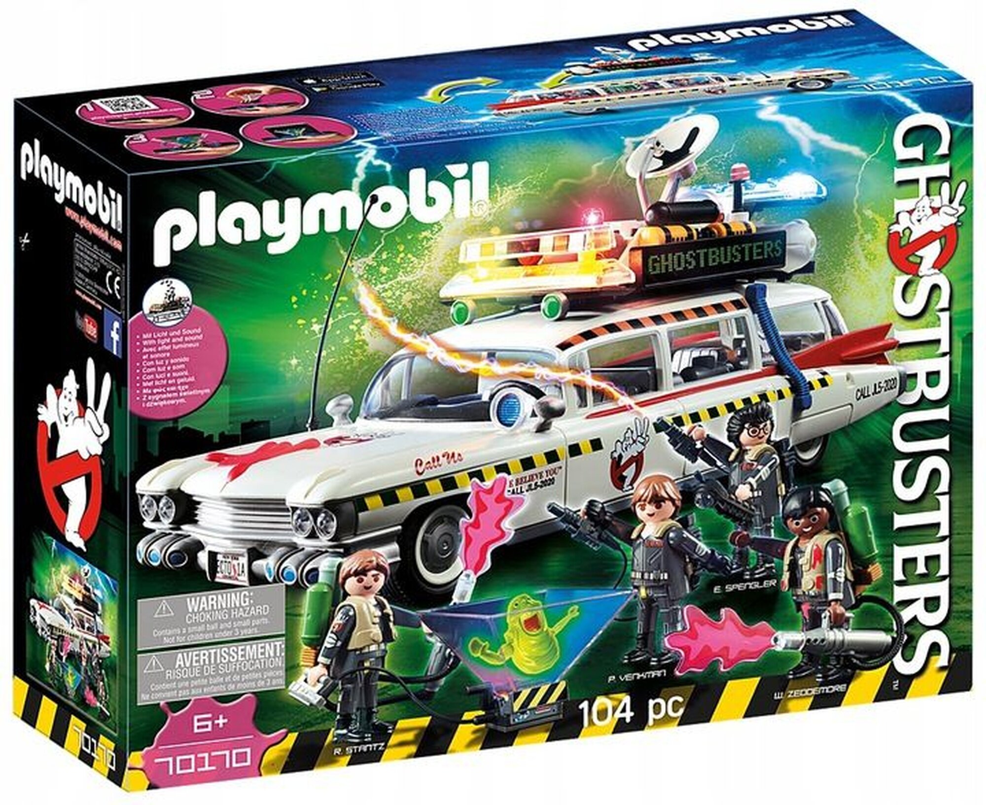 Конструктор Playmobil Ghostbusters - Охотники за привидениями/ Автомобиль ЭКТО-1А - Плеймобиль 70170
