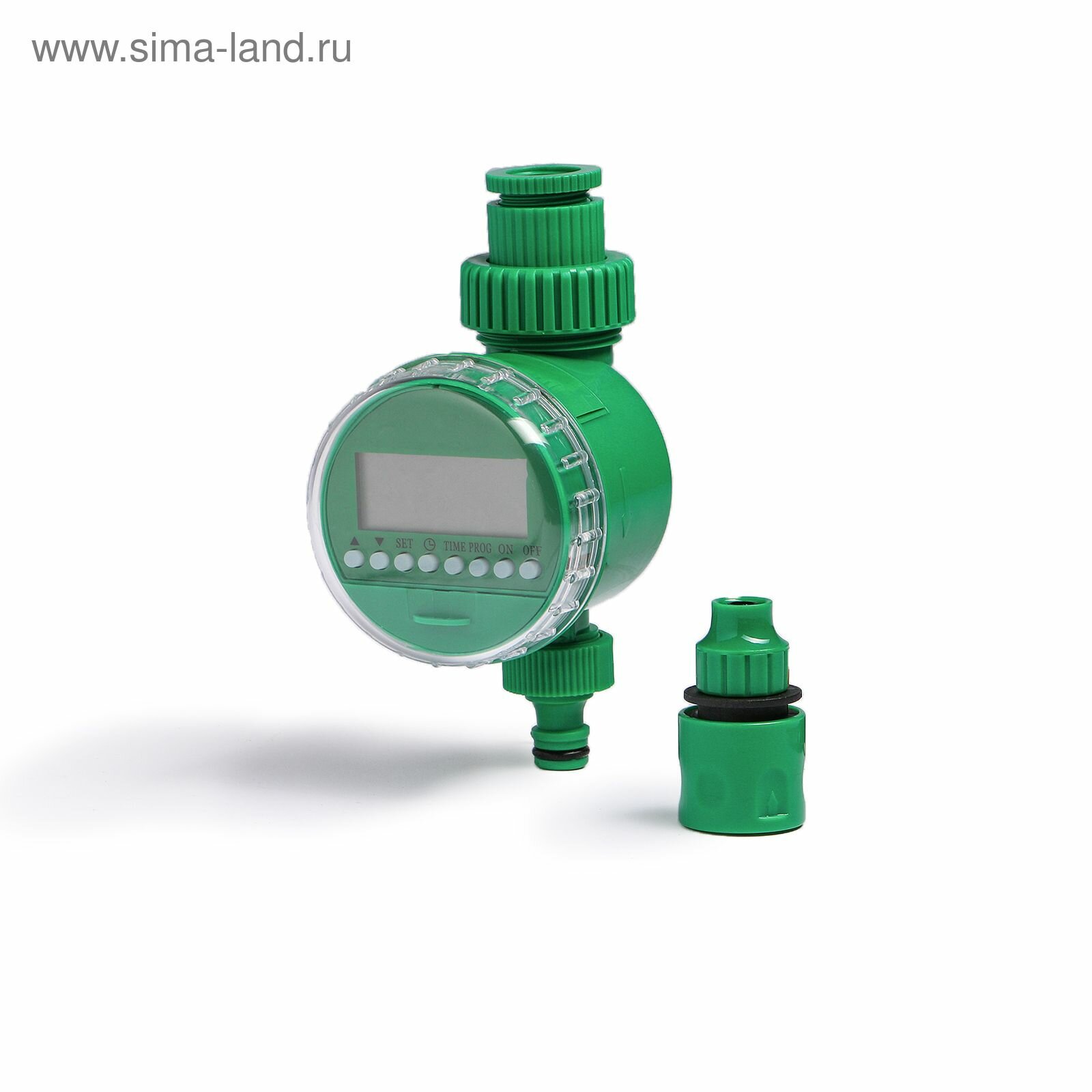 Таймер для капельного полива Greengo / Таймер подачи воды электронный с комплектом коннекторов