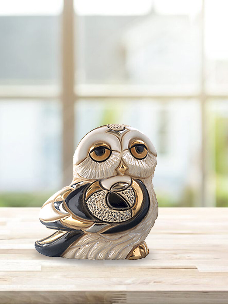 Статуэтка De Rosa "Птенец полярной совы", ручная работа, керамика, 6,5 см