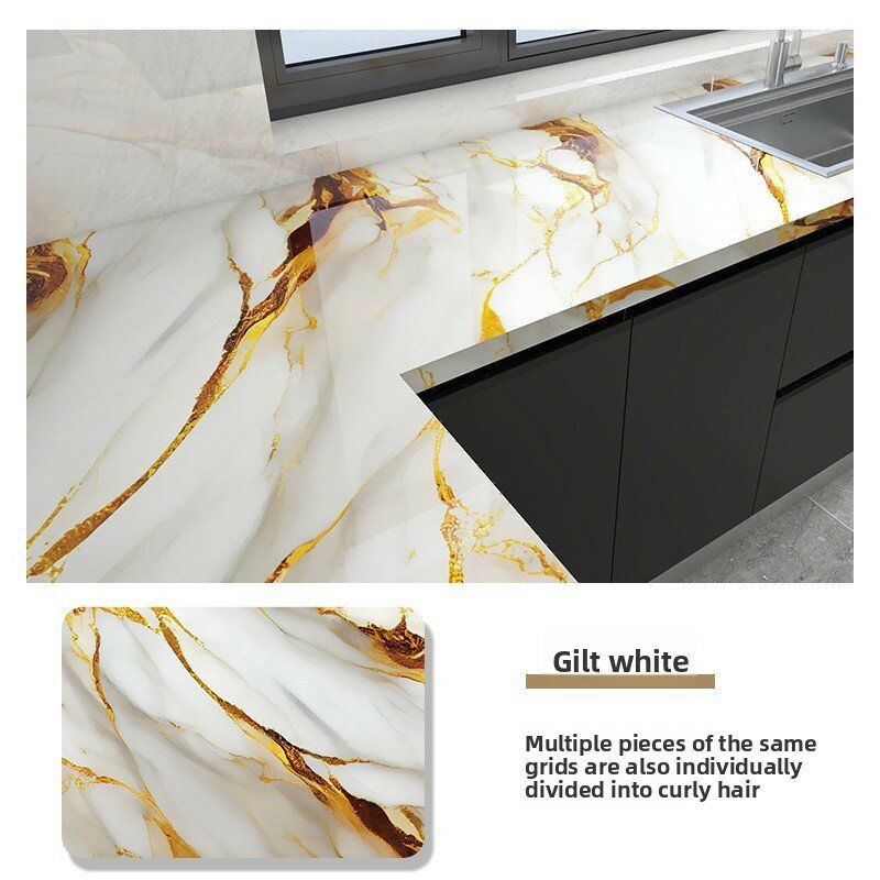 Самоклеящаяся стеновая панель для кухни с мраморным рисунком водонепроницаемая и маслостойкая