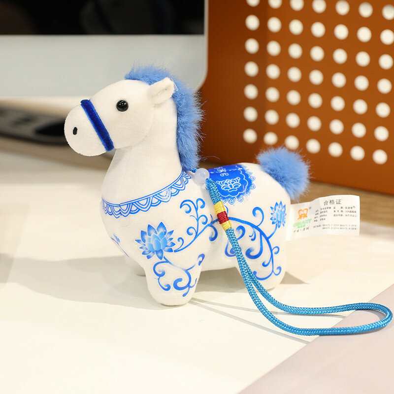 Small horse plush toy with creative animal design and pp cotton filling for kid and festivals