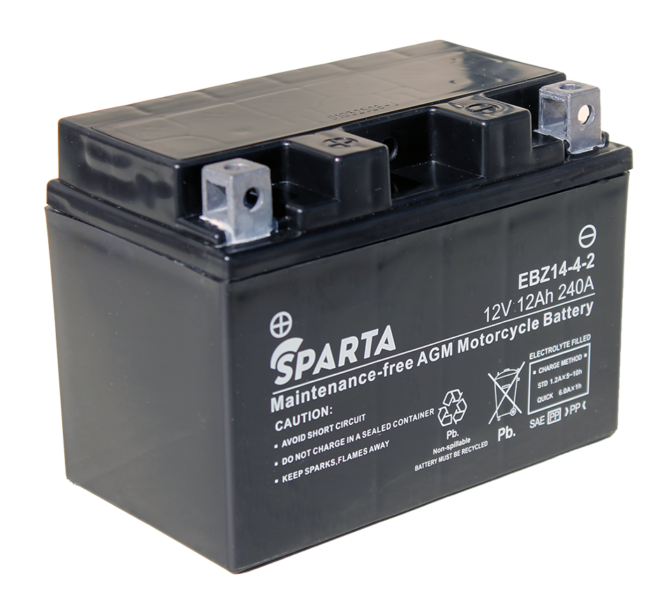 Аккумулятор SPARTA AGM Motorcycle 12 Ач 240 А (150х88х110) прямая полярность