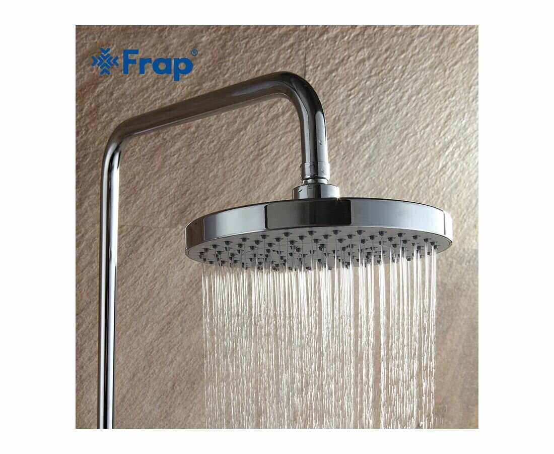 Лейка для душа Frap F11-2, тропический дождь, хромированное покрытие, цвет хром