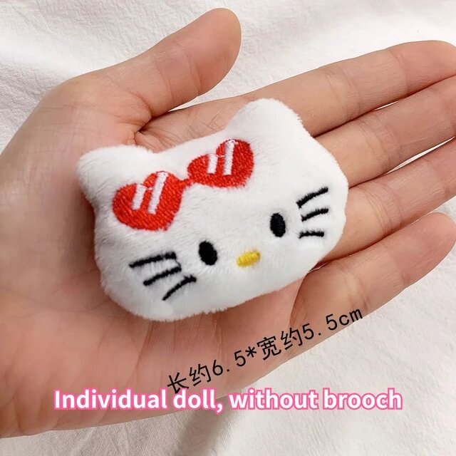 Мультяшная аниме-кукла Sanrio Hello Kitty, плюшевая кукла ручной работы, заколка для волос, брошь, одежда, обувь, шляпа, ткань, аксессуары, материал, Size: random-50pcs
