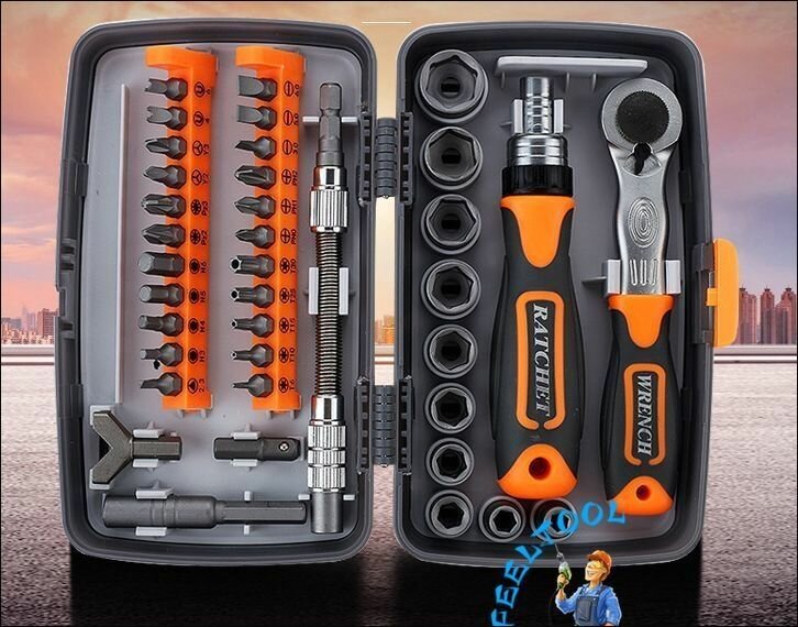 Набор инструментов 38 предметов для эндуро мотоцикла / мопеда мотокросса и бытового применения