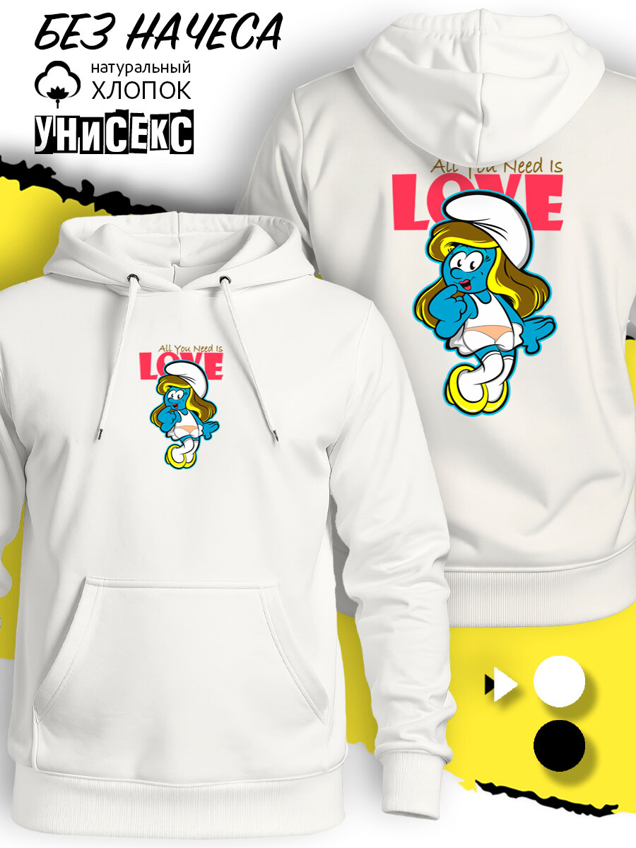 Худи Толстовка свитшот смурфетта Love